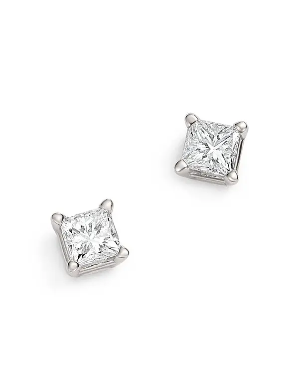Bloomingdale'S Diamond Princess-cut Stud Earrings - White