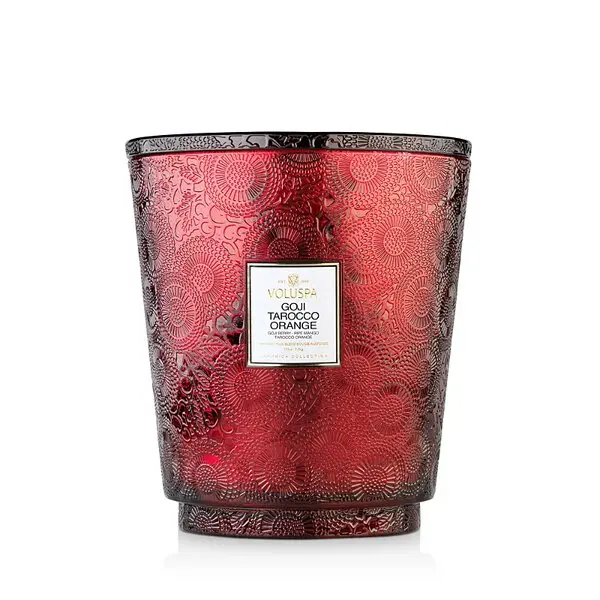Voluspa Goji Tarocco Orange 5 Wick Hearth Candle, 123 Oz - Red
