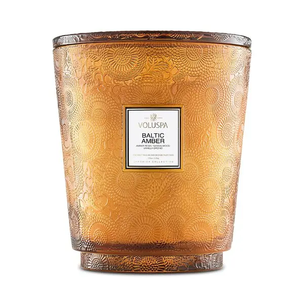 Voluspa Baltic Amber 5 Wick Hearth Candle, 123 Oz - Light Brown