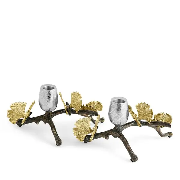 Michael Aram Butterfly Ginkgo Candleholder, Set Of 2 - Multi