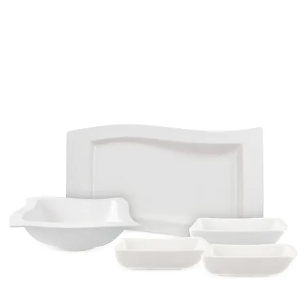 VILLEROY & BOCH New Wave 5 Piece Serving Set - White