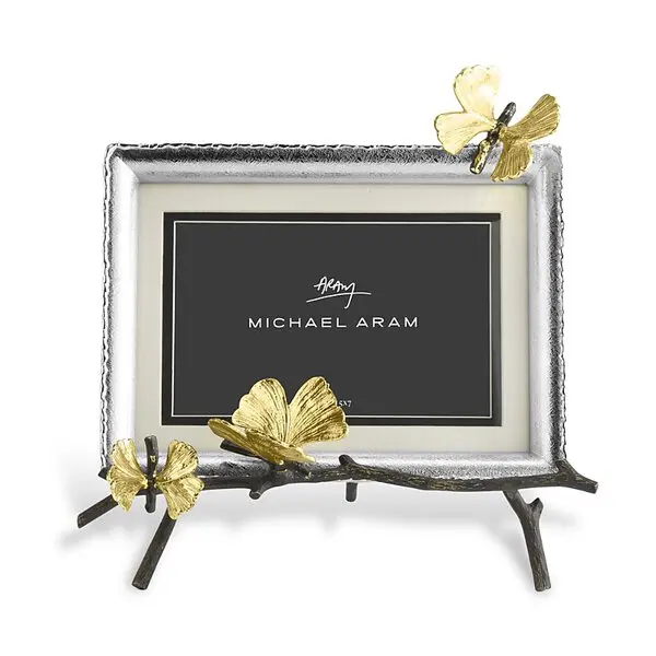 Michael Aram Butterfly Ginkgo Easel Frame - Silver/gold