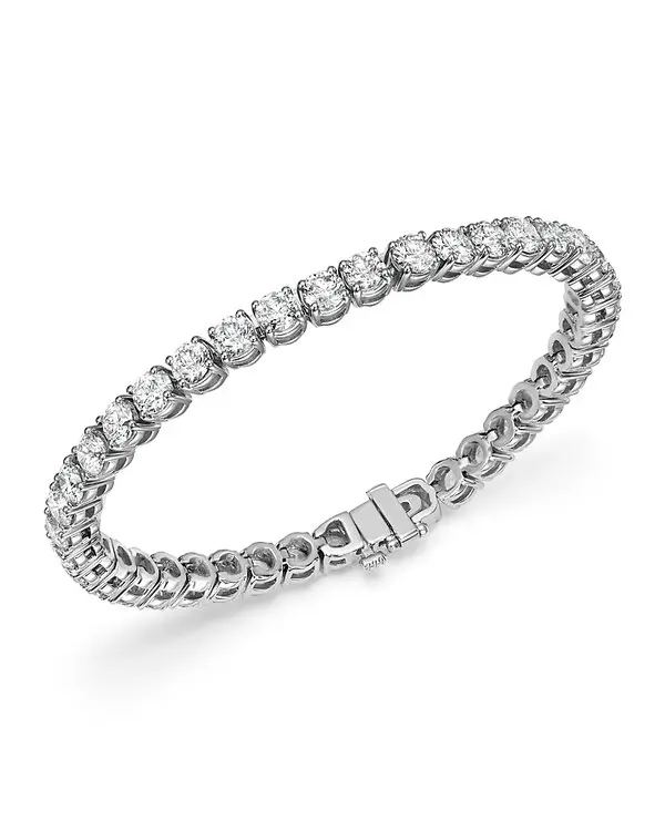 Bloomingdale'S Diamond Tennis Bracelet 14k 12.0 Tcw - White Gold