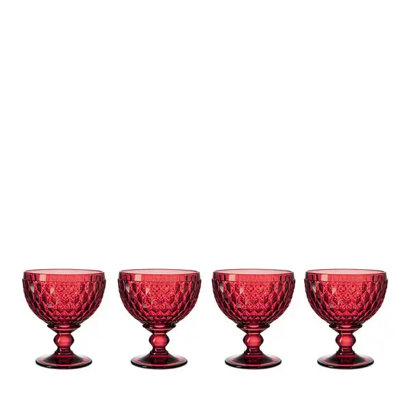 VILLEROY & BOCH Boston Champagne/dessert Bowls, Set Of 4 - Red