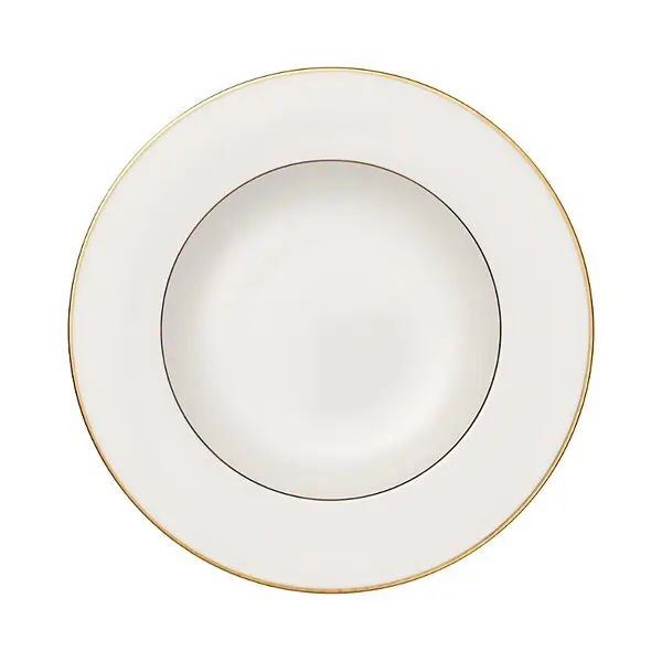 VILLEROY & BOCH Anmut Gold Rim Soup Bowl - White