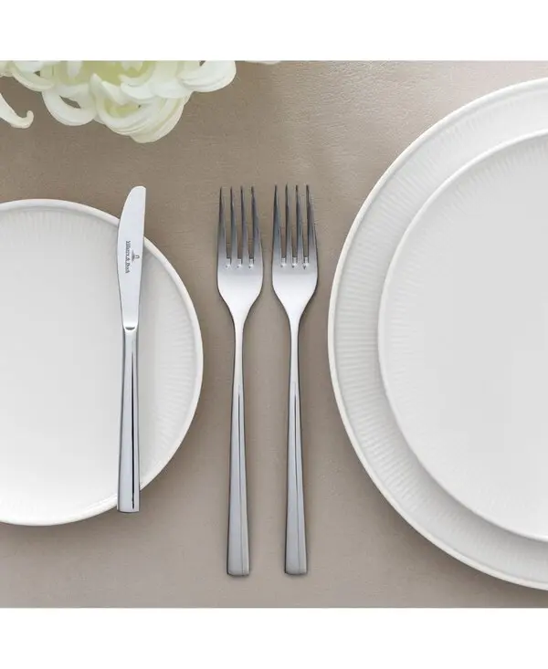 VILLEROY & BOCH Piemont 40 Piece Flatware Set - Silver