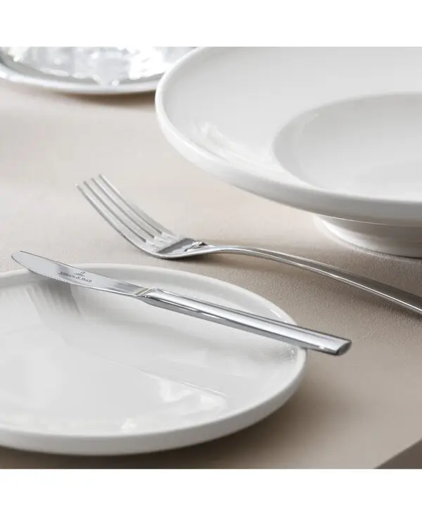 VILLEROY & BOCH Piemont 40 Piece Flatware Set - Silver