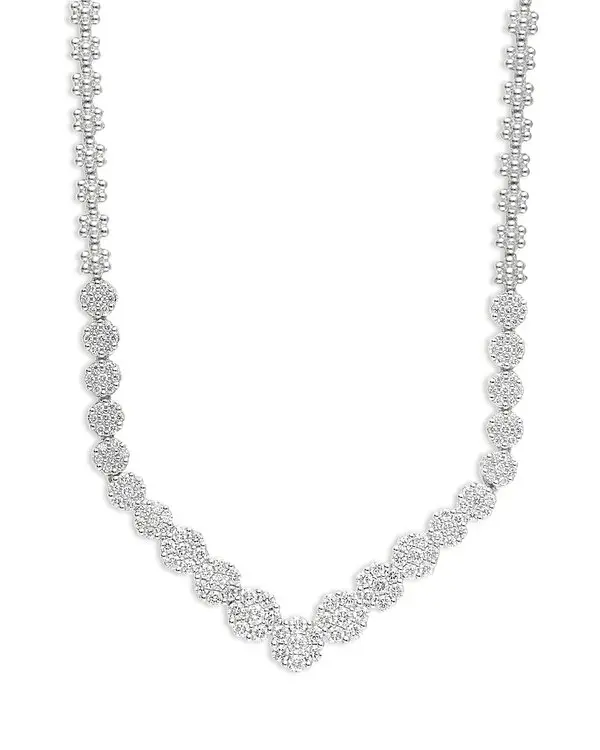 Bloomingdale'S Diamond Cluster Necklace 3.0 Tcw In 14k Gold - White