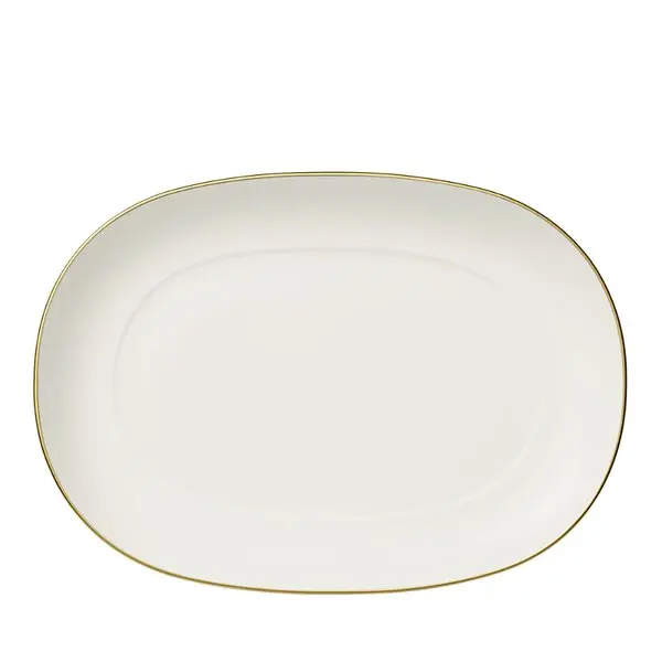 VILLEROY & BOCH Anmut Gold Pickle Dish / Gravy Stand - White