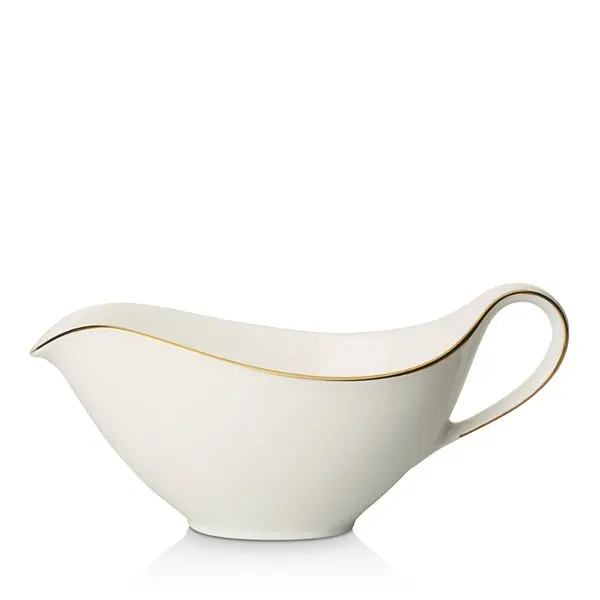VILLEROY & BOCH Anmut Gold Gravy Boat - White