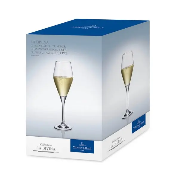 VILLEROY & BOCH La Divina Champagne Flutes, Set Of 4