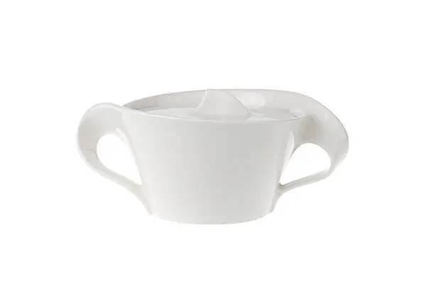 VILLEROY & BOCH New Wave Covered Sugar Bowl - White