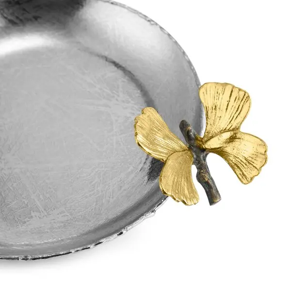 Michael Aram Butterfly Ginkgo Round Trinket Tray