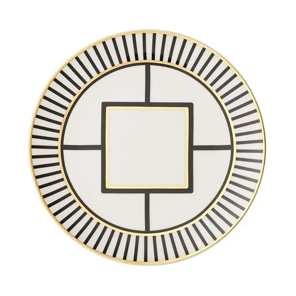 VILLEROY & BOCH Metro Chic Salad Plate Stripe Rim - Gold