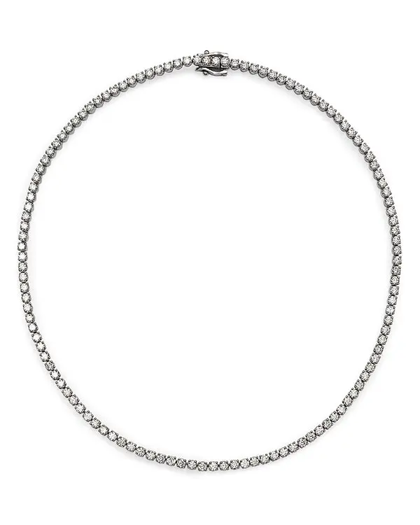 Bloomingdale'S Diamond Tennis Necklace, 10.0 Tcw - White