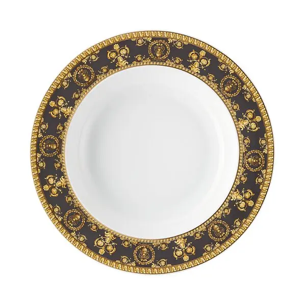 Versace By Rosenthal I Love Baroque Nero Rim Soup - Black