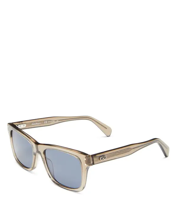 FERRAGAMO Square Sunglasses - Beige/blue