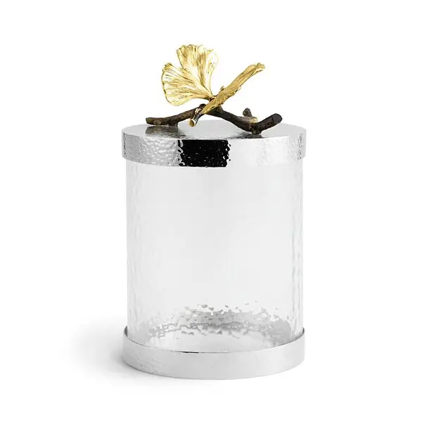 Michael Aram Butterfly Ginkgo Small Kitchen Canister - Silver