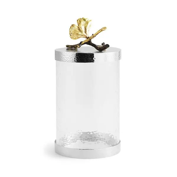 Michael Aram Butterfly Ginkgo Medium Kitchen Canister - Silver