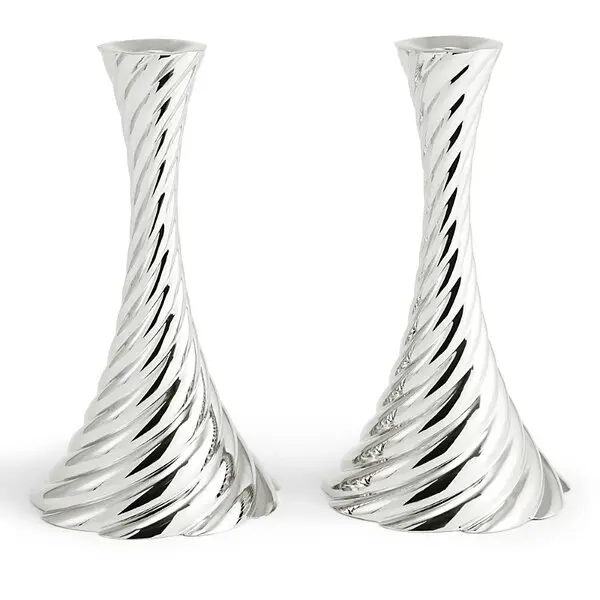 Michael Aram Twist Candleholders, Set Of 2 - Silver