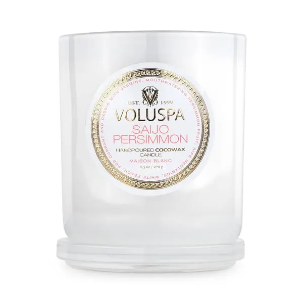 Voluspa Saijo Persimmon Candle - White