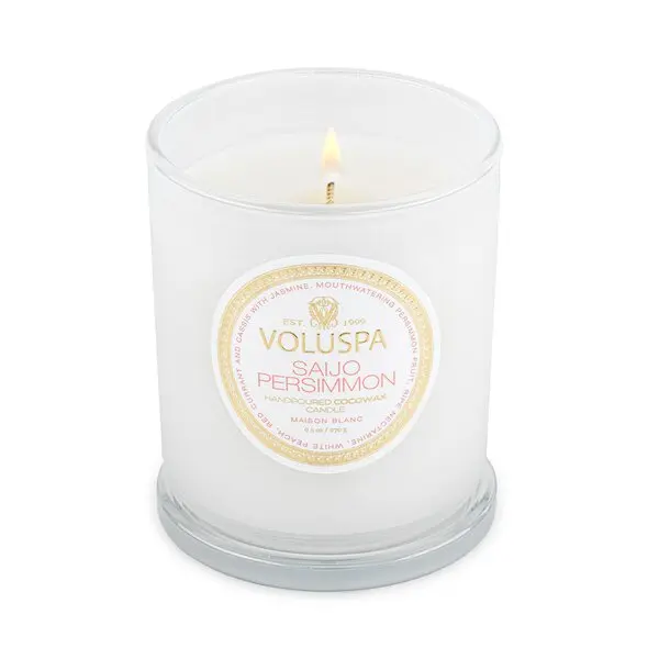Voluspa Saijo Persimmon Candle - White