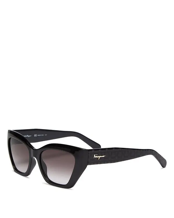 FERRAGAMO Cat Eye Sunglasses - Black/gray Gradient