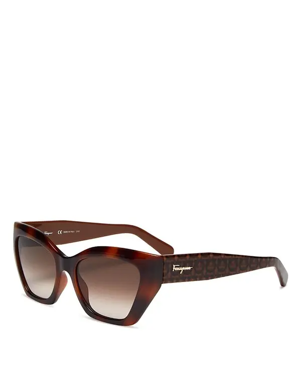 FERRAGAMO Cat Eye Sunglasses - Tortoise/brown Gradient