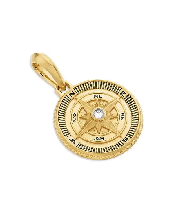 David Yurman 18k Yellow Maritime Compass Amulet - Gold