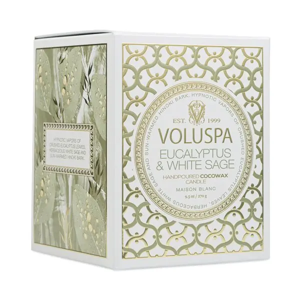 Voluspa Eucalyptus & Sage Classic Candle 9.5 Oz - No Color