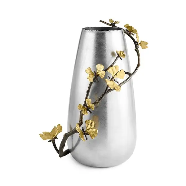 Michael Aram Butterfly Ginkgo Centerpiece Vase - Silver