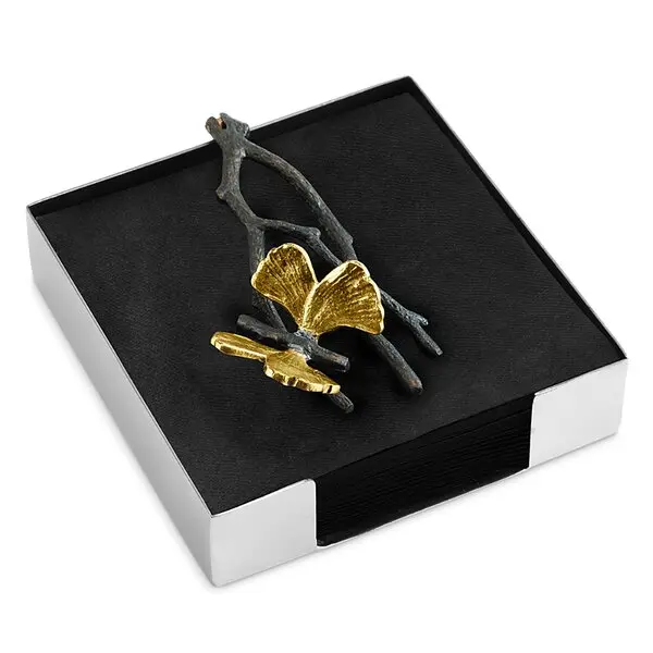 Michael Aram Butterfly Ginkgo Cocktail Napkin Holder - Silver
