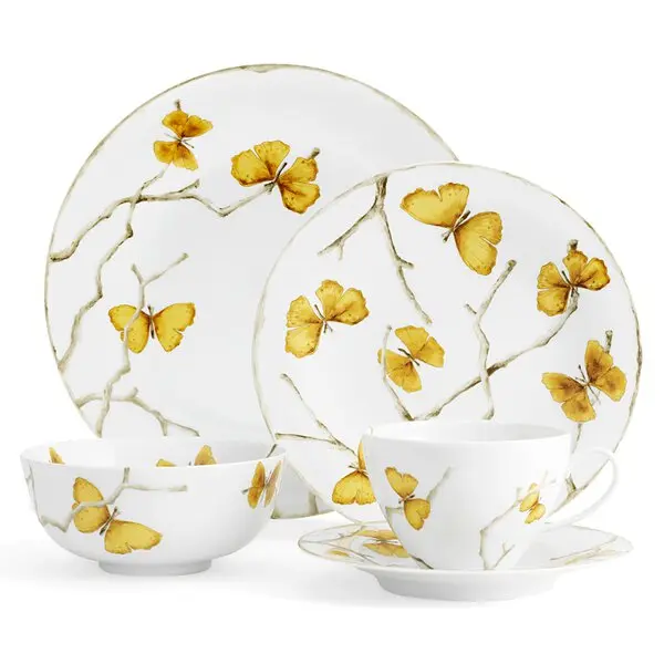 Michael Aram Butterfly Ginkgo Gold 5 Piece Dinnerware Set - No Color