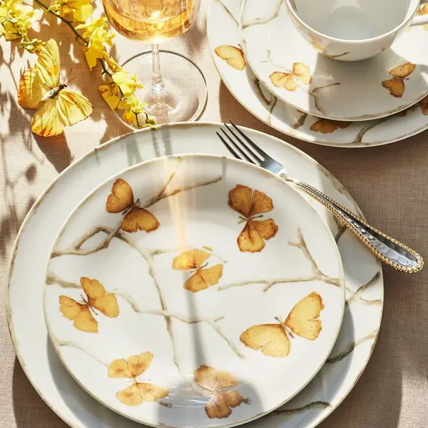 Michael Aram Butterfly Ginkgo Gold 5 Piece Dinnerware Set