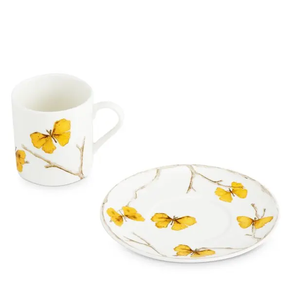 Michael Aram Butterfly Ginkgo Gold Demitasse Set, Service For 4