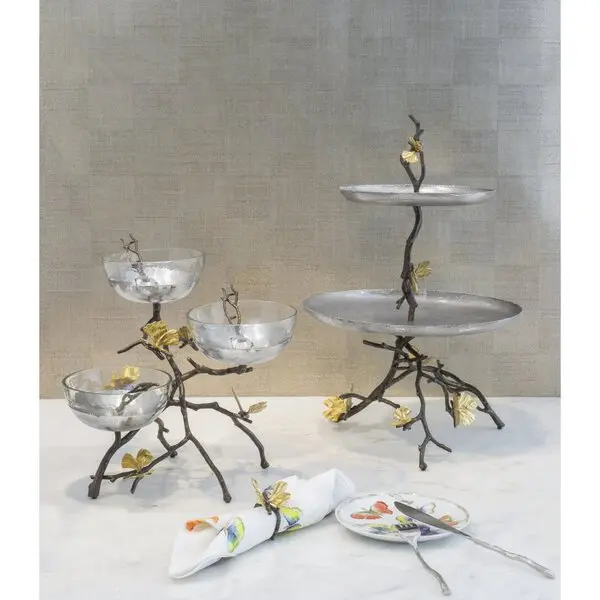 Michael Aram Butterfly Ginkgo 2-tier Etagere