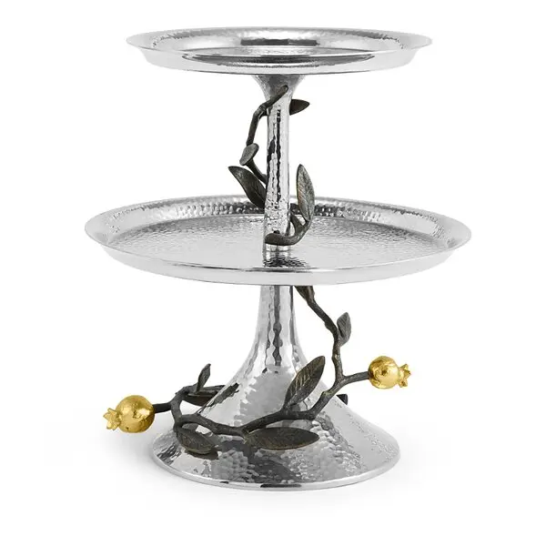 Michael Aram Pomegranate 2-tier Etagere - Silver