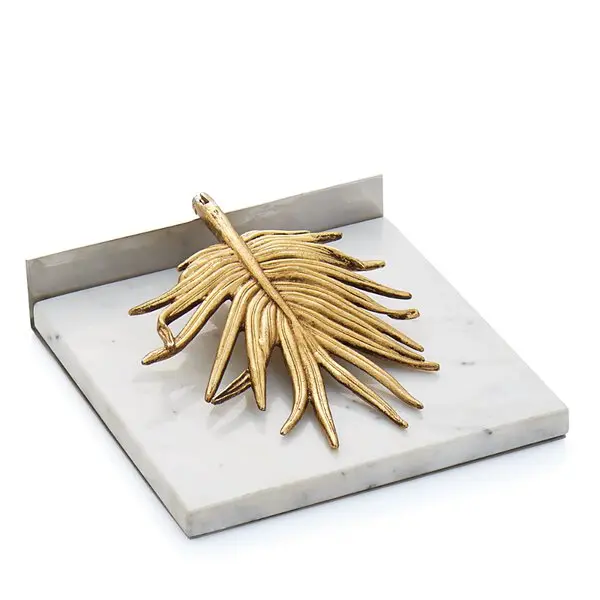 Michael Aram Palm Dinner Napkin Holder - White/gold