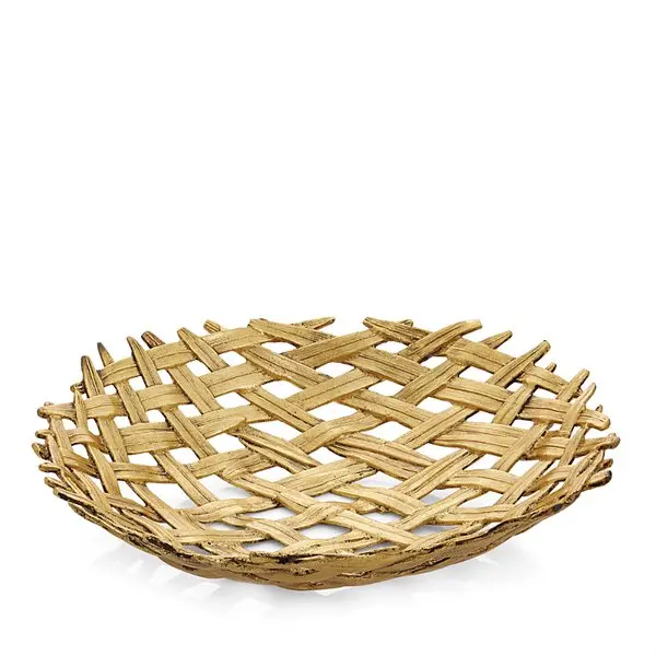 Michael Aram Palm Centerpiece Shallow Bowl - Gold