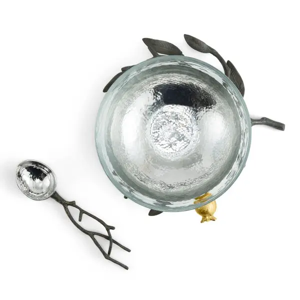 Michael Aram Pomegranate Glass Bowl & Serving Spoon