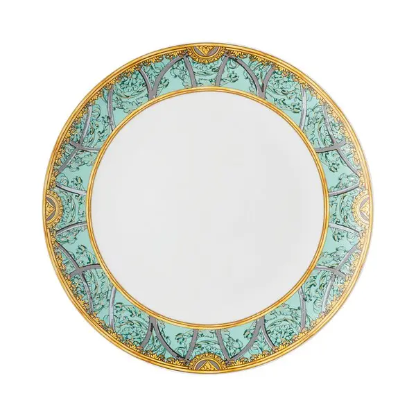 Versace Rosenthal La Scala Del Palazzo Dinner Plate - Verde