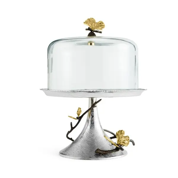 Michael Aram Butterfly Ginkgo Pastry Dish With Dome