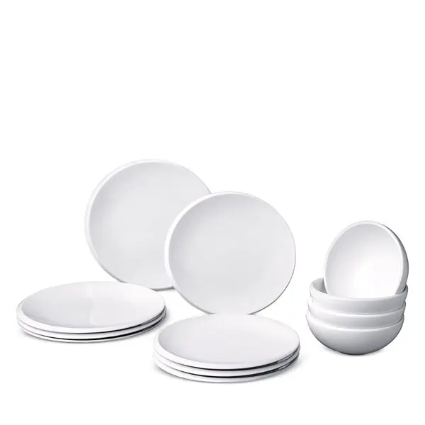 VILLEROY & BOCH New Moon Dinnerware 12 Piece Set - White