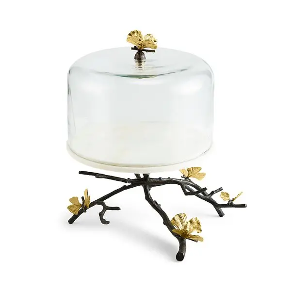 Michael Aram Butterfly Ginkgo Cakes Stand With Dome - No Color
