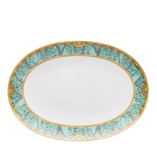 Versace La Scala Del Palazzo Platter, 13 - Bright Green