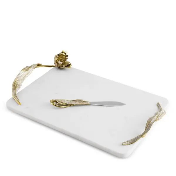 Michael Aram Tulip Cheeseboard & Knife
