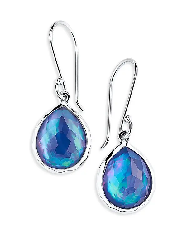 Ippolita Sterling Silver Rock Candy Teardrop Drop Earrings - Blue/silver
