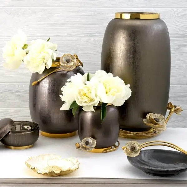 Michael Aram Anemone Medium Vase - Gray