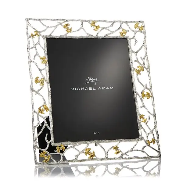 Michael Aram Butterfly Ginkgo Luxe Frame 8 X 10- Exclusive - Nickeltone/goldplate