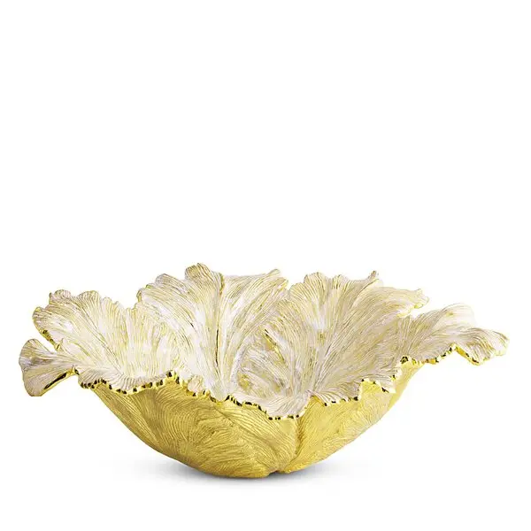 Michael Aram Tulip Large Centerpiece Bowl - Gold/white